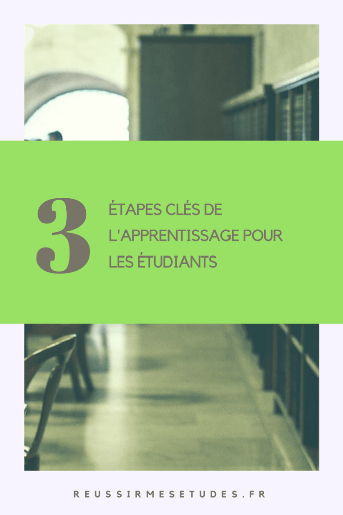 Les 3 étapes clé de l’apprentissage – Réussir Mes Études